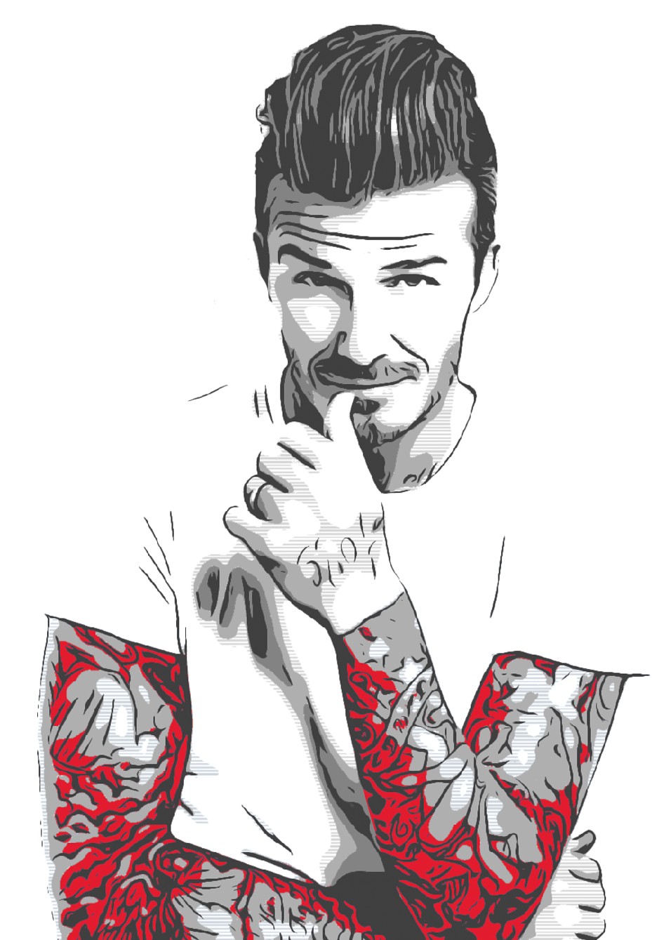 David Beckham Art Painting 100% Hand Painted Oil on Canvas Art – Blue ...