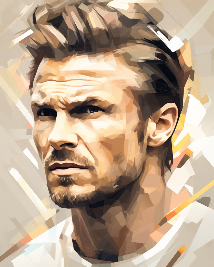 David Beckham Art Painting 100% Hand Painted Oil on Canvas Art – Blue ...