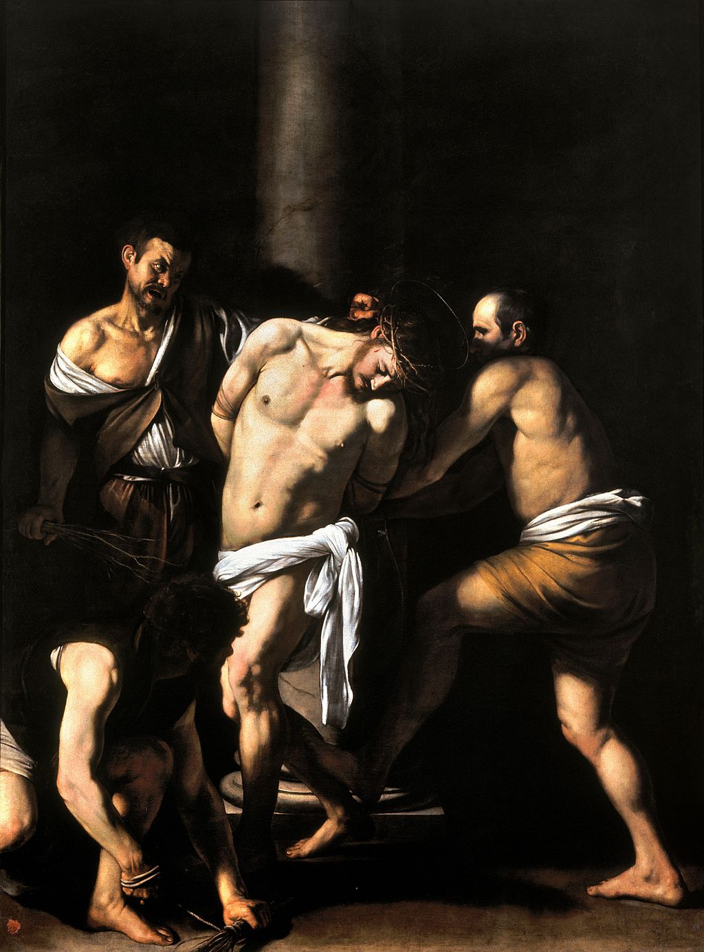 The Flagellation of Christ Painting by Caravaggio – Blue Surf Art