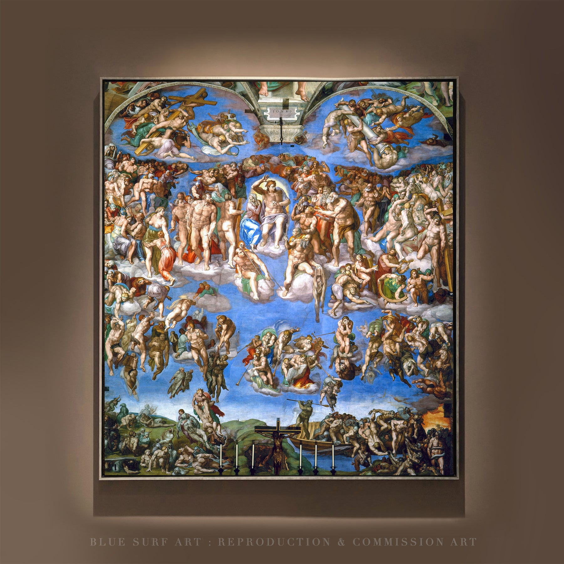 The Last Judgment Painting Michelangelo Reproduction – Blue Surf Art
