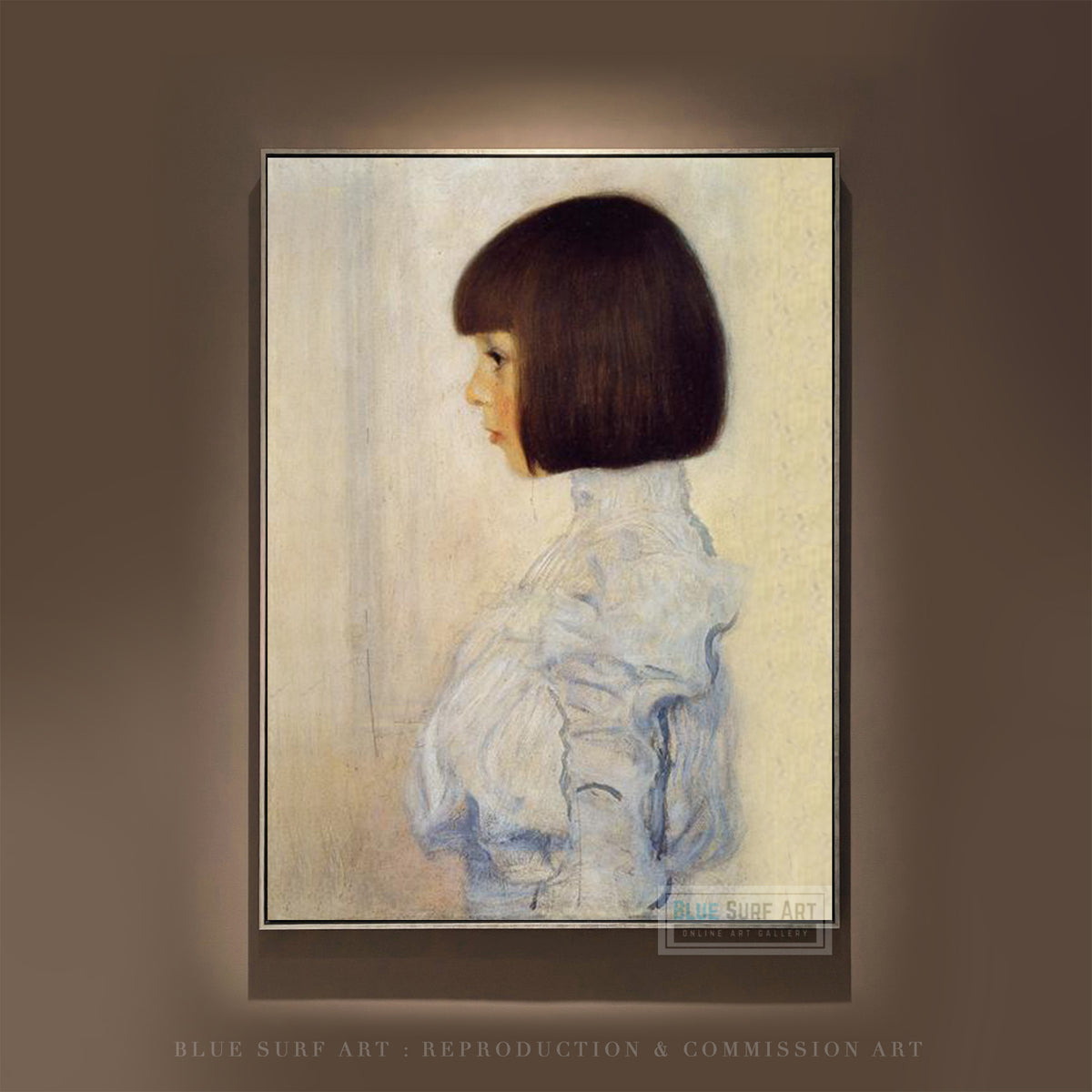 Portrait of Helene Klimt by Gustav Klimt Reproduction for Sale – Blue ...