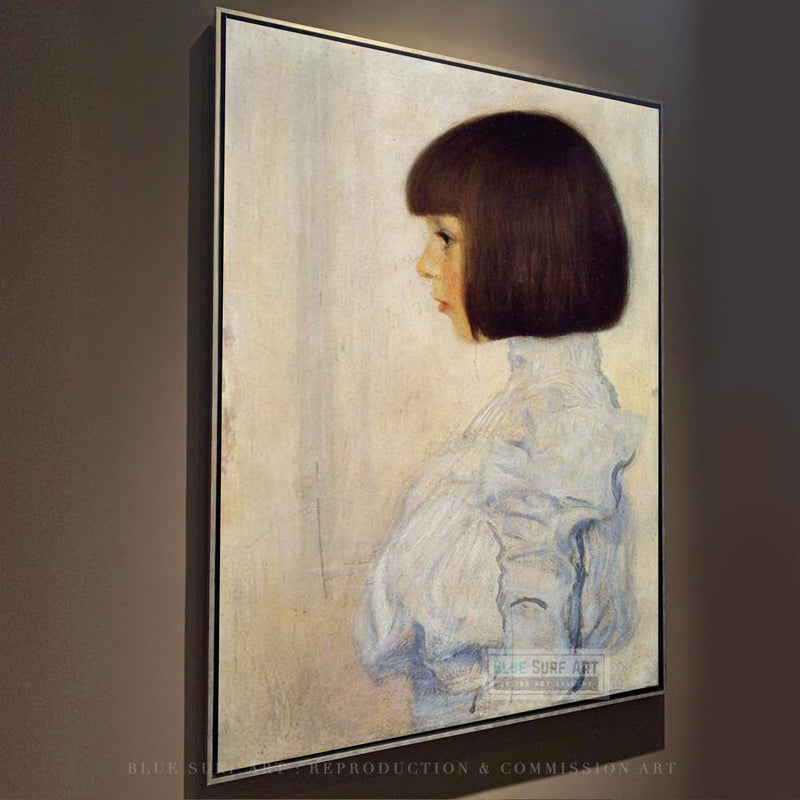 Portrait of Helene Klimt by Gustav Klimt Reproduction for Sale – Blue ...
