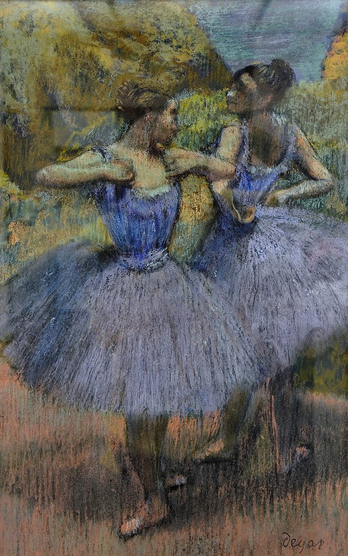 Aix-les-Bains Painting by Edgar Degas Reproduction Oil on Canvas – Blue ...