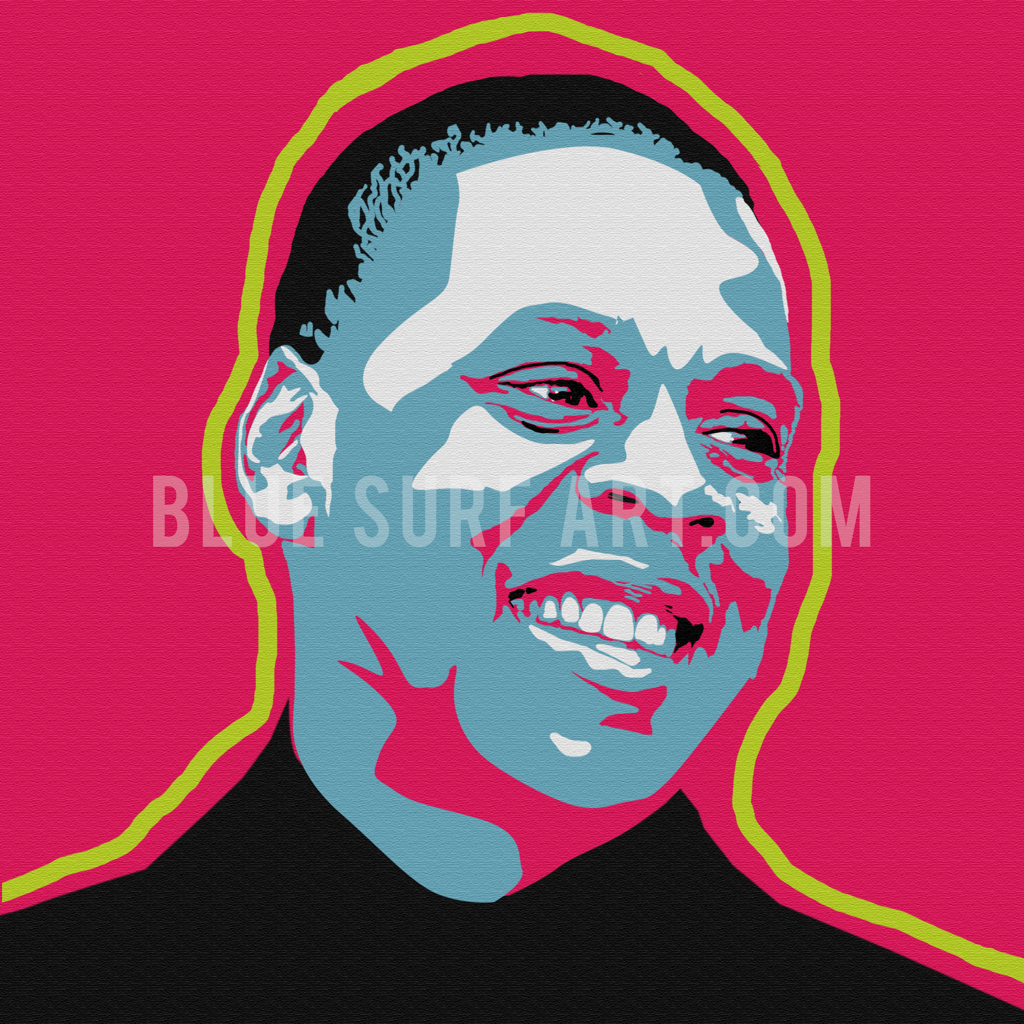 Jay Z Canvas Art Oil Painting, Rapper Wall Art – Blue Surf Art