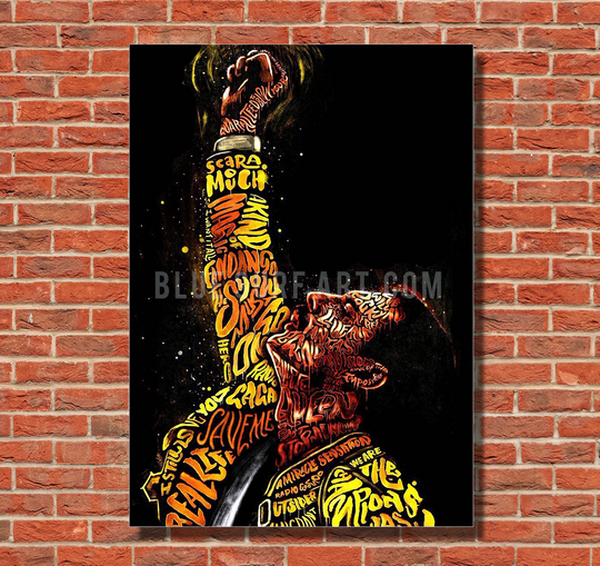 Queen Musician Pop Music Wall Art Hand Painting on Canvas Home Decor ...