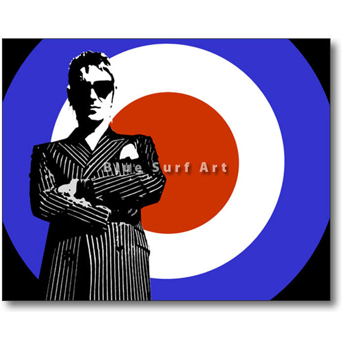 Paul Weller Wall Art Painting Original Handmade Pop Art – Blue Surf Art