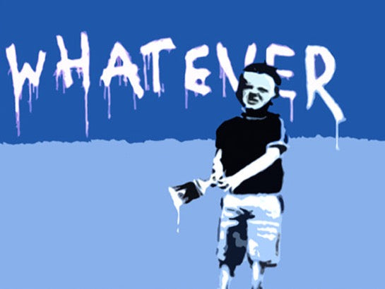 Banksy Whatever – Blue Surf Art