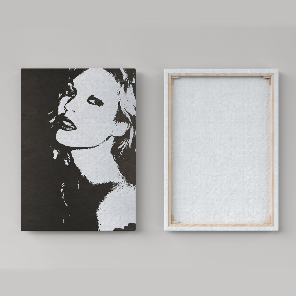 Kate Moss Canvas Art, Fashion Wall Art, Kate Moss Painting – Blue Surf Art