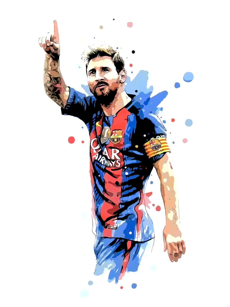 Lionel Andrés Messi Wall Art Original Handmade Art Painting for Sale ...